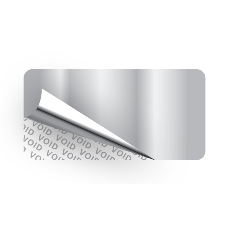 Silver Void Stickers 50x25mm | Labels Online
