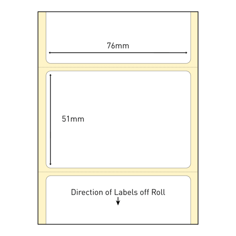 76x51mm Direct Thermal Paper Labels Permanent | Labels Online