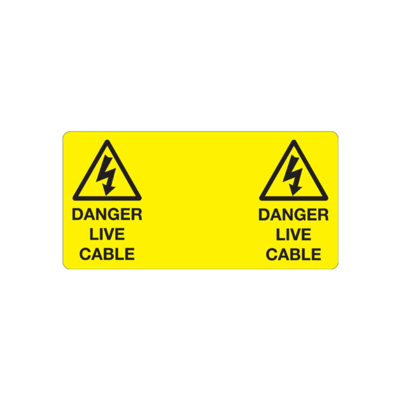Danger Live Cable Labels 100x50mm | Labels Online