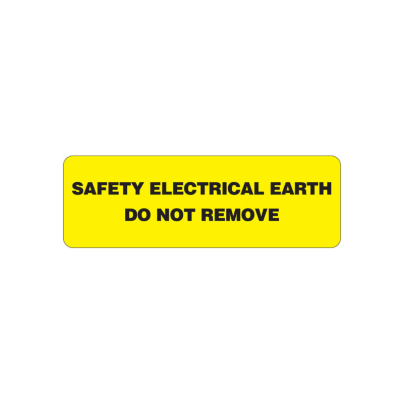 Safety Electrical Earth Labels 75x25mm | Labels Online