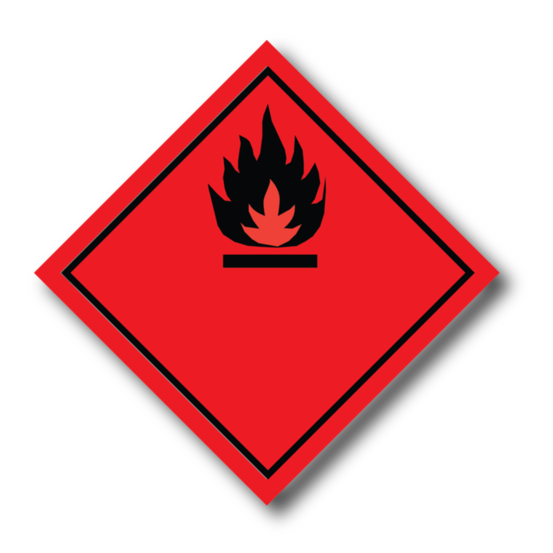 Flammable Labels Symbol Only 100x100mm (250 Labels) | Labels Online