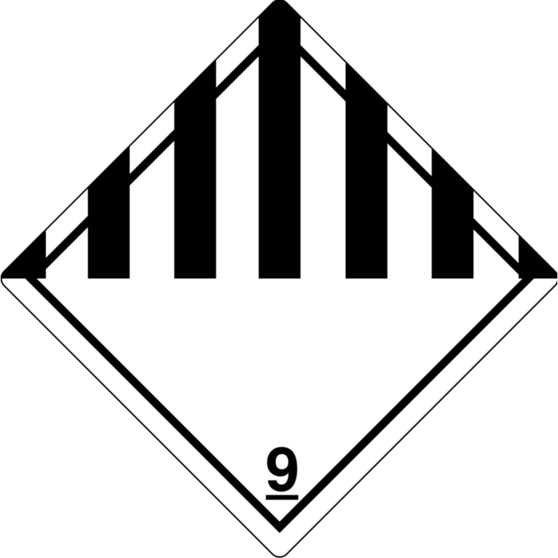 Class 9 General Hazard Placard Labels 250x250mm | Labels Online