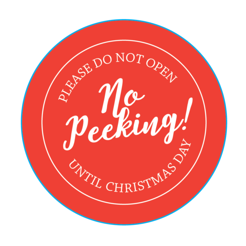 No Peeking Stickers 50mm | Labels Online