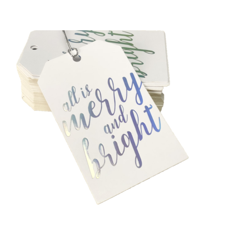All is Merry & Bright Gift Tags 55x90mm | Labels Online