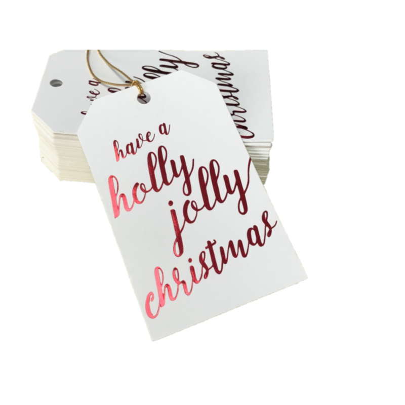 Have a Holly Jolly Christmas Gift Tags 55x90mm | Labels Online