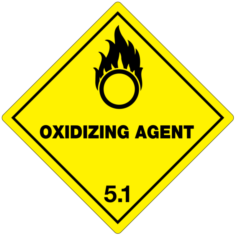 Oxidizing Agent 5.1 Labels 250x250mm | Labels Online