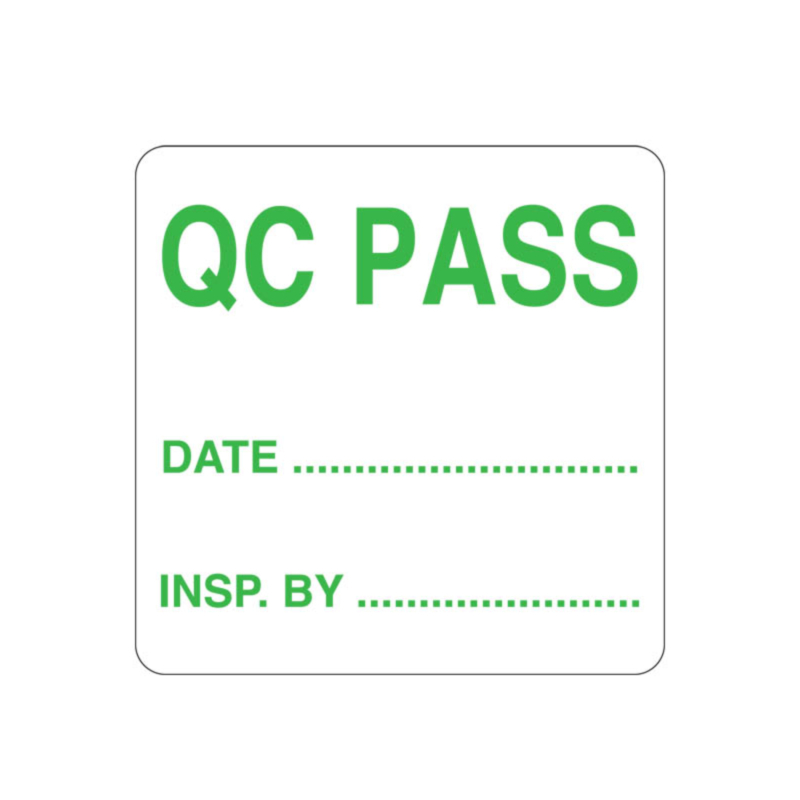Quality Control Pass Labels 50x50mm | Labels Online