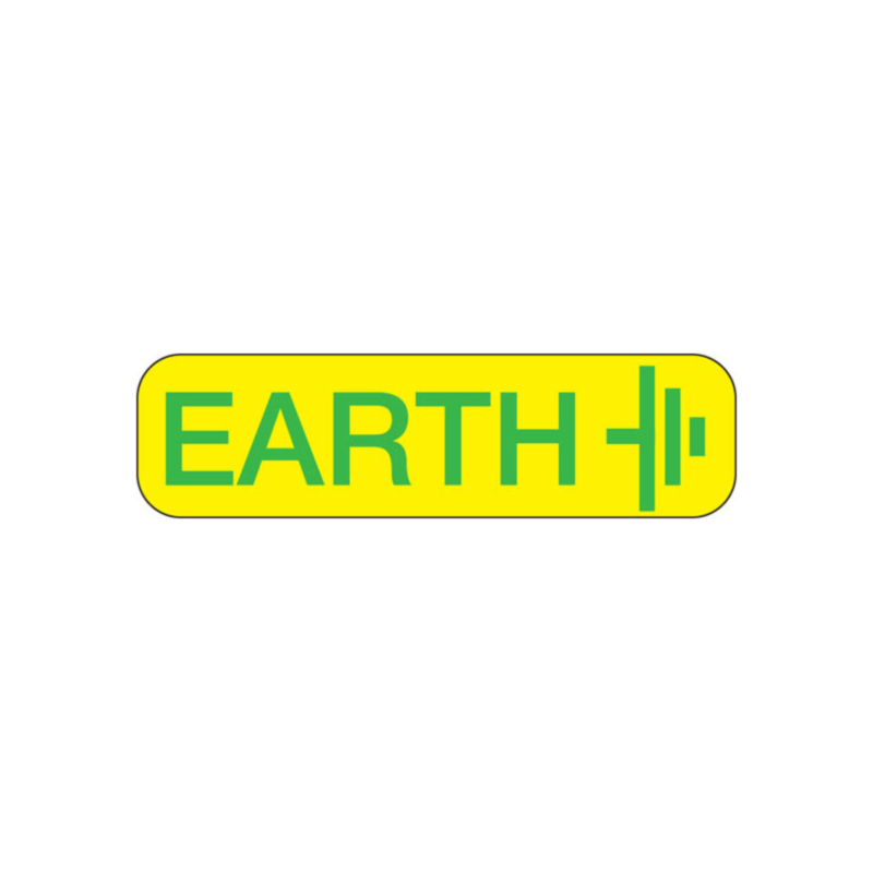 Electrical Earth Label 35x10mm | Labels Online