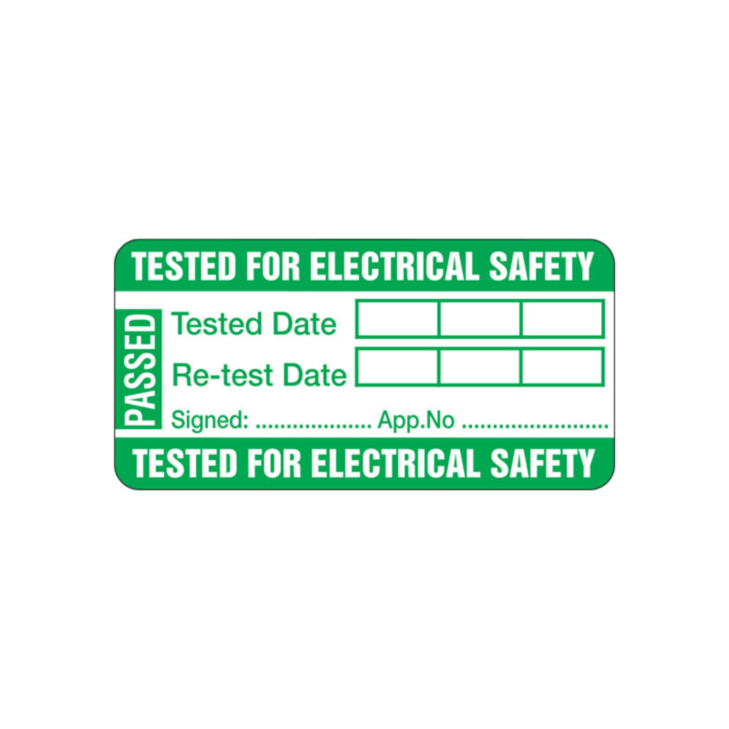 Tested For Electrical Safety PAT Test Labels 50x25mm | Labels Online