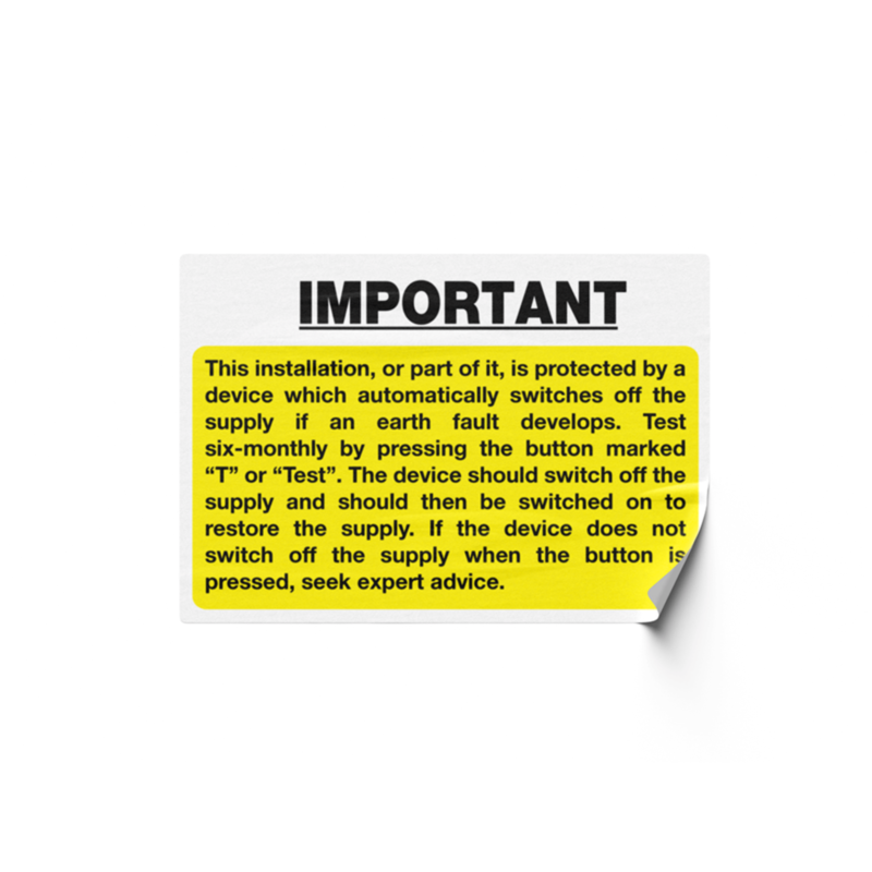 RCD Test Labels 95x65mm | Labels Online