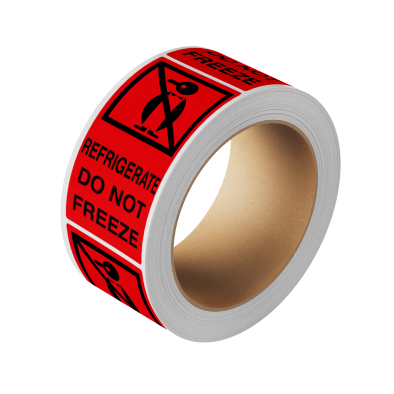 Refrigerate Do Not Freeze Labels 75x150mm | Labels Online