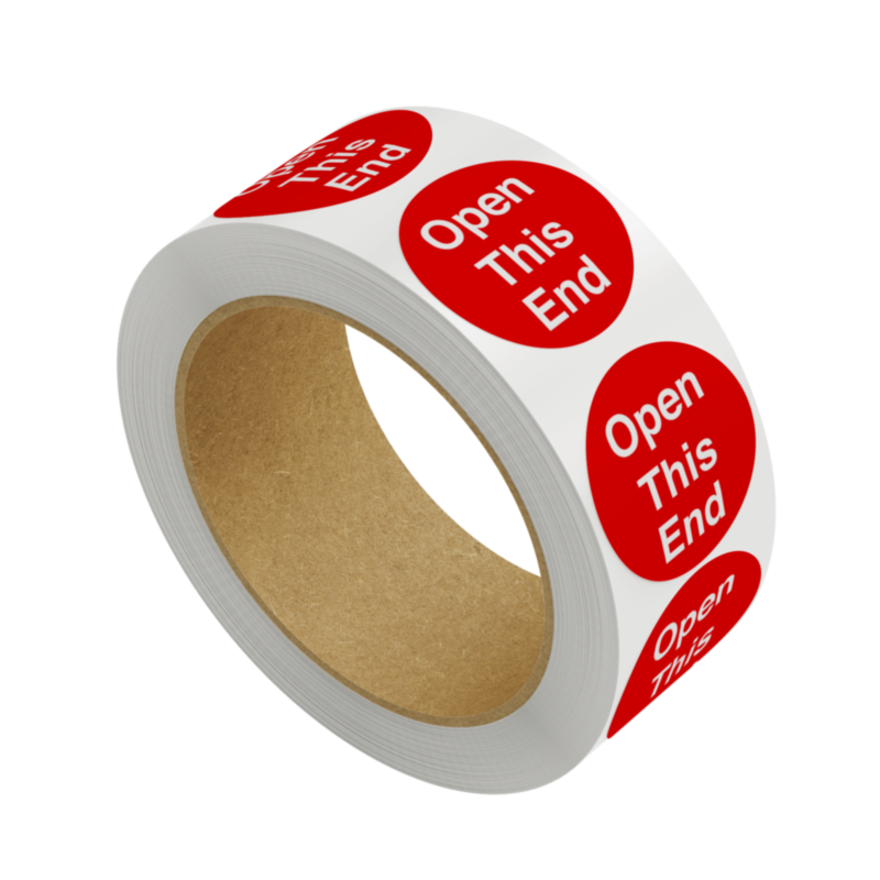 Open This End Labels 50mm | Labels Online