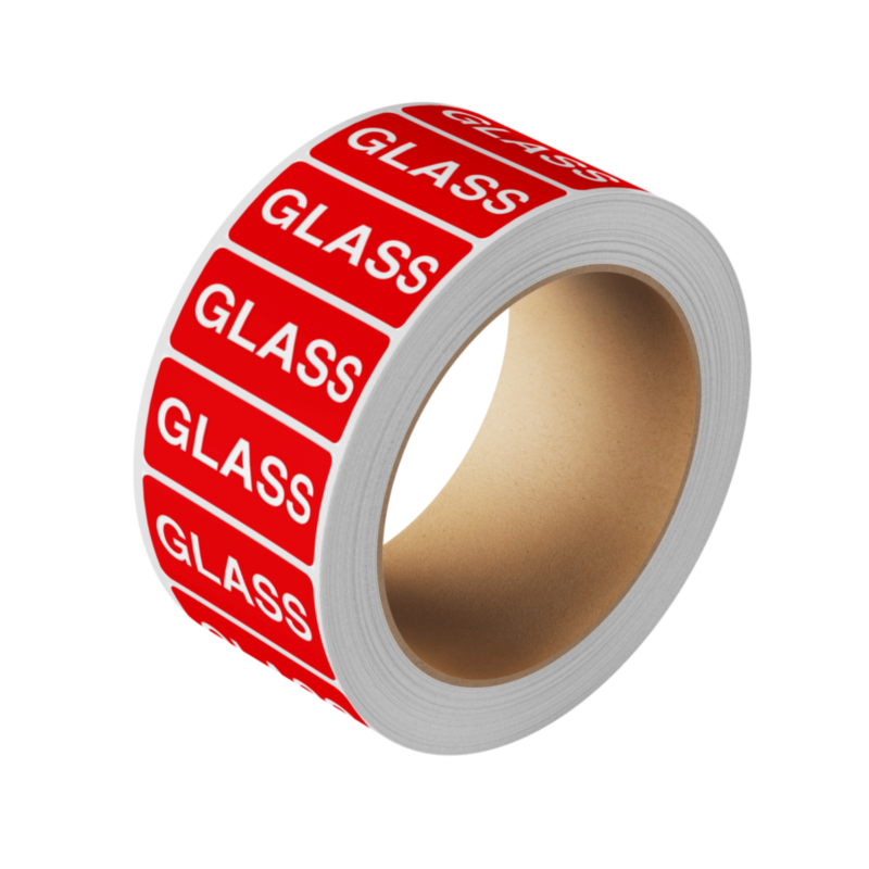 Glass Parcel Labels 50x25mm | Labels Online