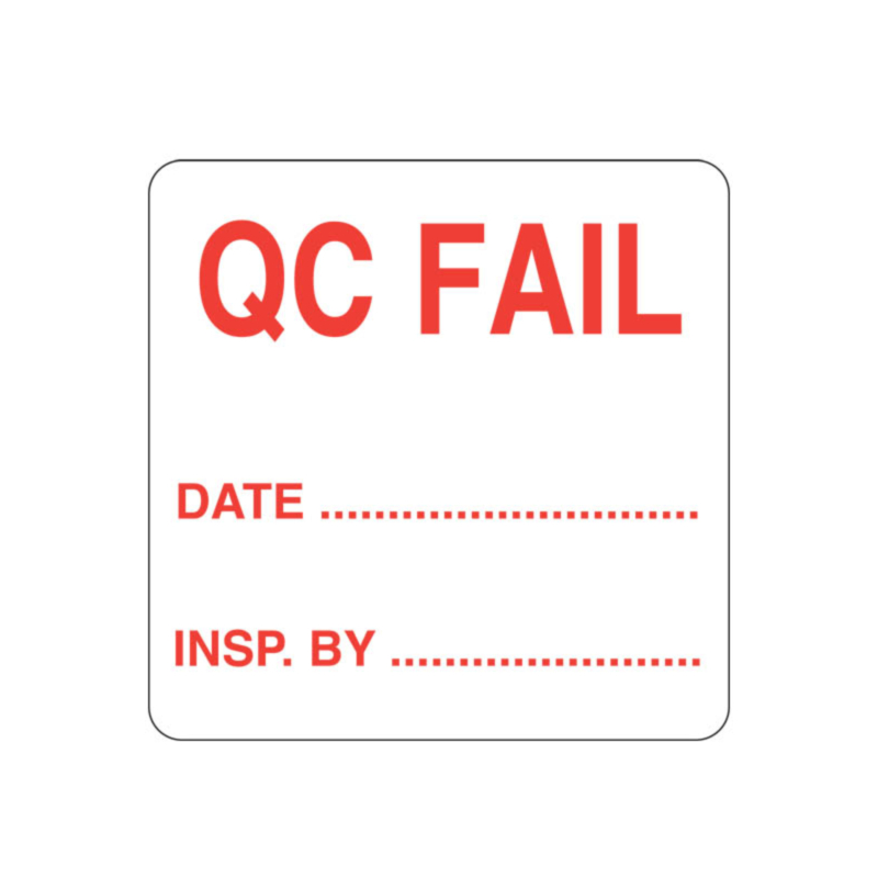 Quality Control Fail Labels 50x50mm | Labels Online