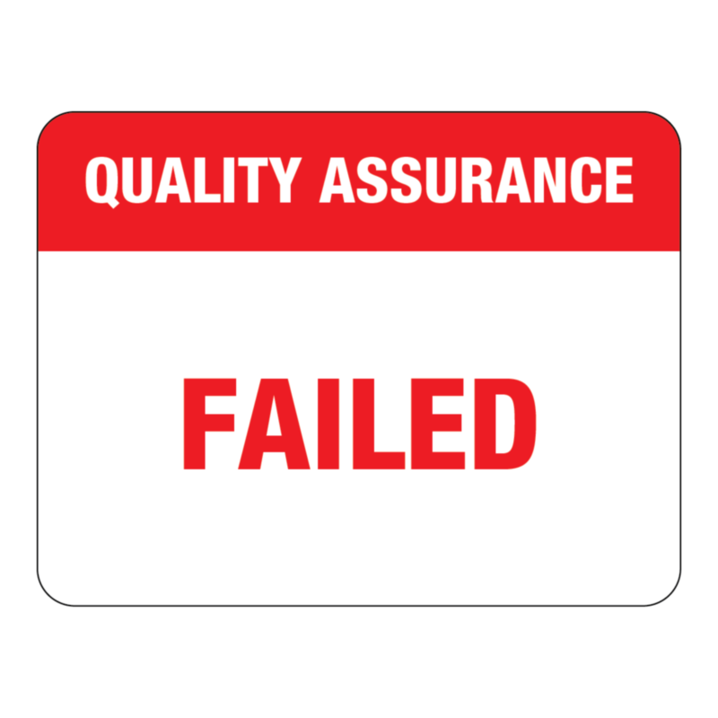 Quality Assurance Failed Labels 43x33mm | Labels Online