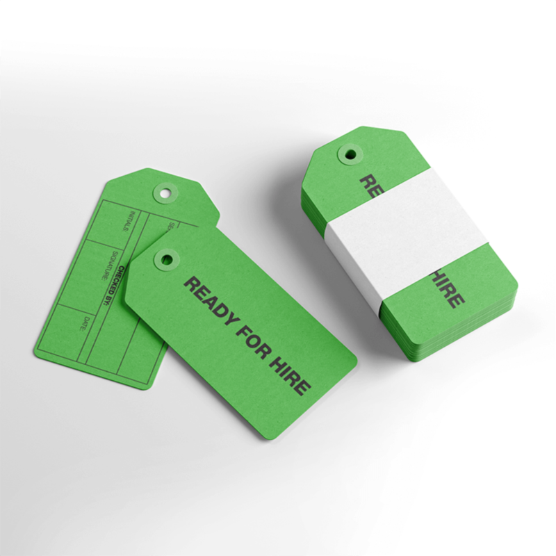 Ready For Hire Tags (134x67mm) | Labels Online