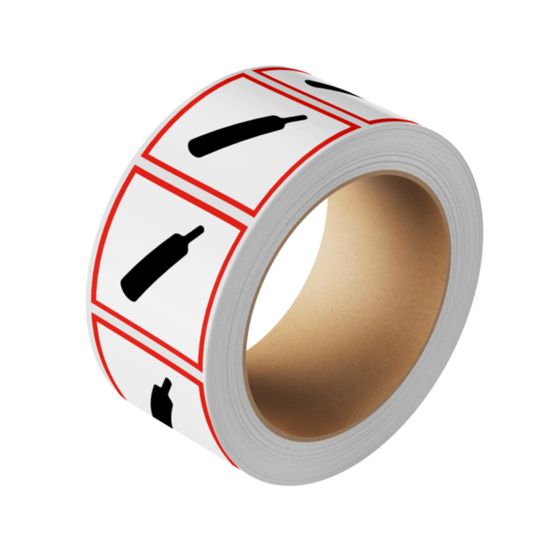 GHS & CLP Compressed Gas Labels 100x100mm | Labels Online