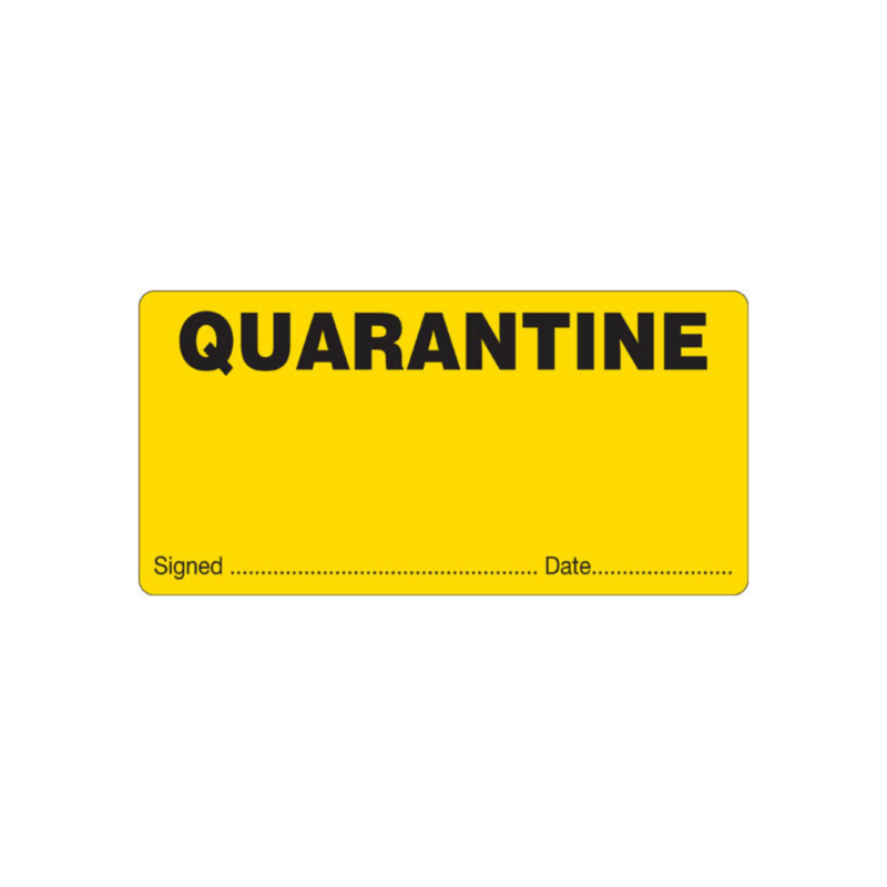 Quarantine Labels 100x50mm | Labels Online