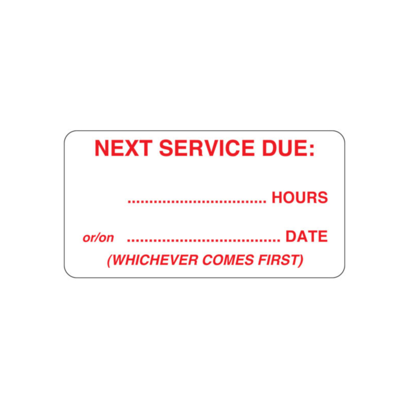 Service Due Labels 63x33mm | Labels Online
