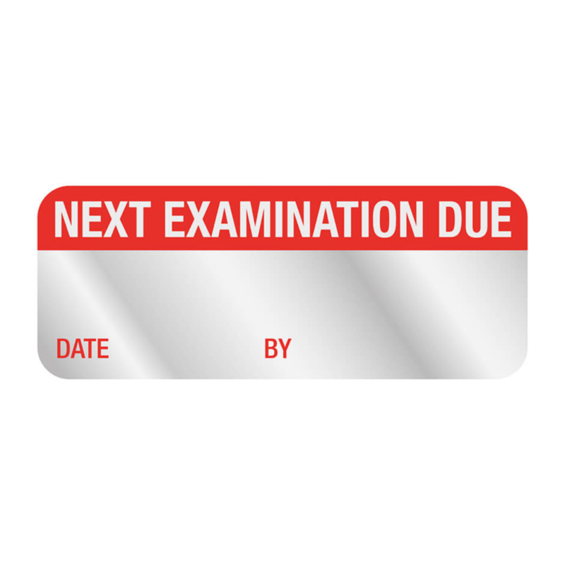 Next Examination Due Label 38x15mm | Labels Online