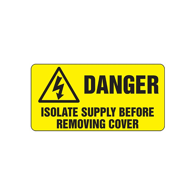 Danger Isolate Supply Labels 100x50mm | Labels Online