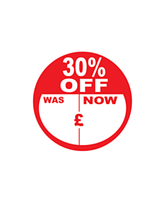 Half Price Was / Now Stickers | Labels Online