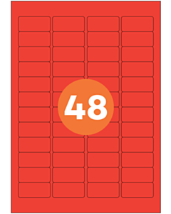 A4 Label Sheets 2 Labels Per Sheet Red Permanent | Labels Online