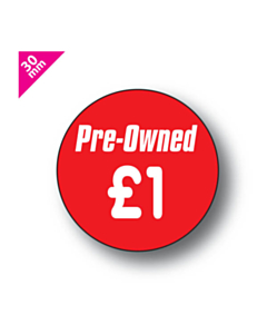 Pre-Owned Price Labels 30mm | Labels Online